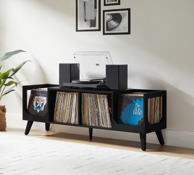 Click here for Crosley Furniture Asheville 60 Accent Console  Bla... prices