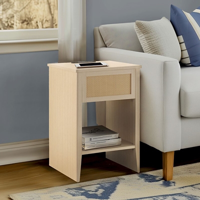 Click here for INK+IVY Lennox End Table with USB Charging  Natura... prices