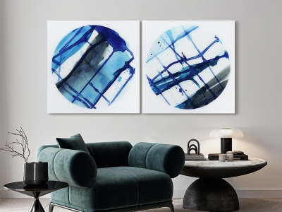 Click here for Empire Art Direct Stripes Wall Art 38 x 76  Blue prices