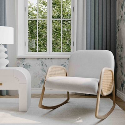 Click here for TOV Furniture Bonney Rocking Accent Chair  Cream prices