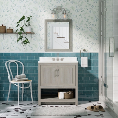 Click here for Linon Cami Wide Bathroom Vanity with Mirror  Sands... prices