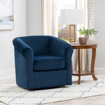Click here for Linon Kaye Swivel Accent Chair  Navy prices