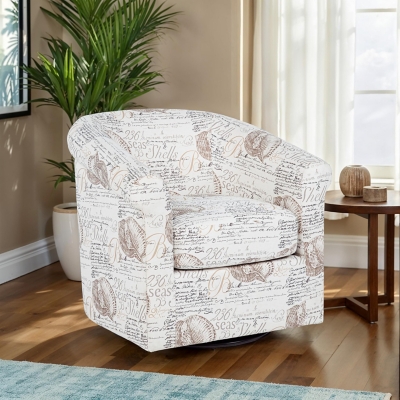 Click here for Linon Kaye Swivel Accent Chair  Cream prices