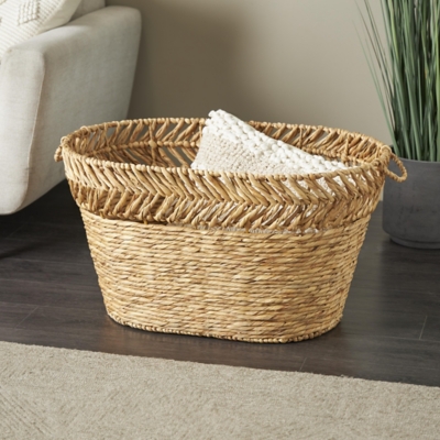 Click here for Bayberry Lane Oval Storage Basket  Brown prices