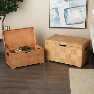 Click here for Bayberry Lane Decorative Trunk (Set of 2)  Brown prices