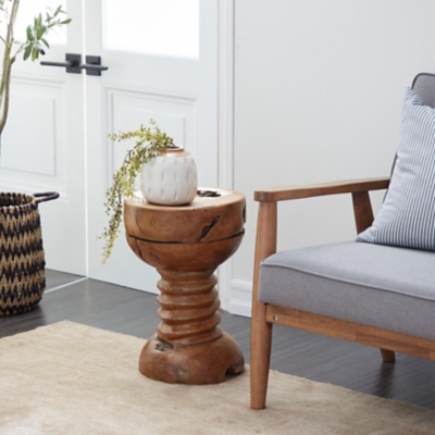 Click here for Bayberry Lane Live Edge End Table  Brown prices