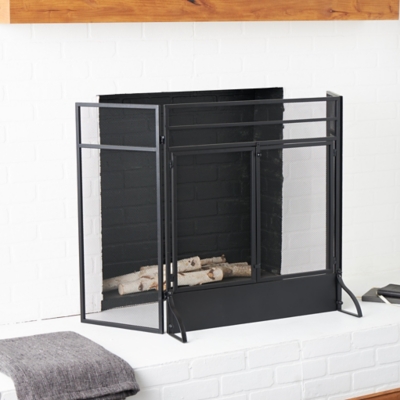 Click here for Bayberry Lane 27 x 30 Fireplace Screen  Black prices