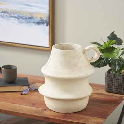 Click here for Bayberry Lane Decorative Vase with Ring Handle  Cr... prices