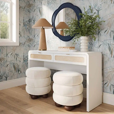 Click here for TOV Furniture Patty Console Table  White prices