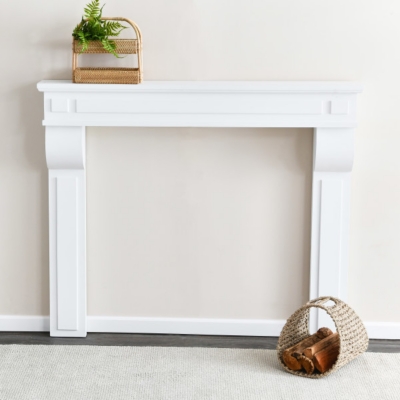 Click here for Storied Home 62 Decorative Fireplace Mantel  White prices