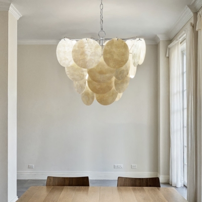 Click here for Storied Home Capiz Pendant Lamp  Beige prices