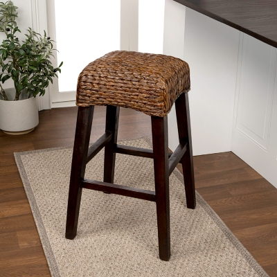 Click here for JONATHAN Y Maui Bar Height Bar Stool  Dark Brown prices