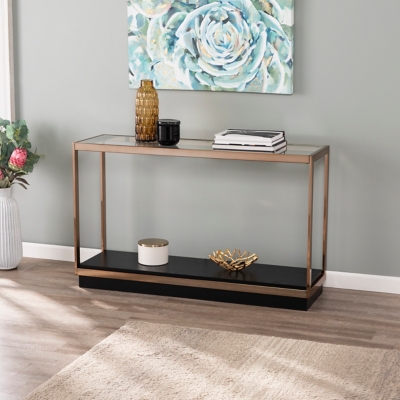 Click here for SEI Lexina Console Table  Champagne/Black prices