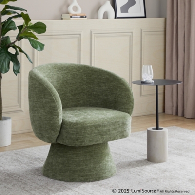 Click here for LumiSource Fran Swivel Accent Chair  Green prices