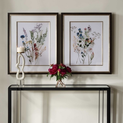 Uttermost Delicate Flowers Wall Art 28 x 34 | Ashley