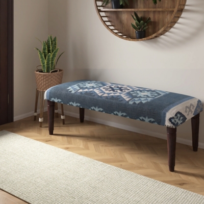 Click here for LR Home Boasts Bench  Blue/Ivory prices