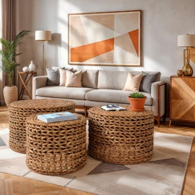 Click here for Storied Home Nesting Table (Set of 3)  Natural prices