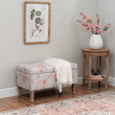 Click here for Linon Stephanie Floral Bench  Aqua Floral prices