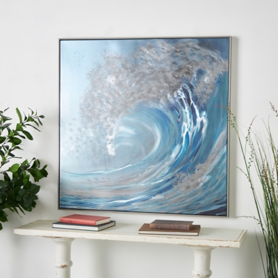 Click here for Bayberry Lane Nautical Wave Framed Wall Art 40 x 4... prices