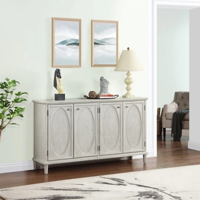 Click here for Linon Rollins 60 Accent Cabinet  Ivory prices