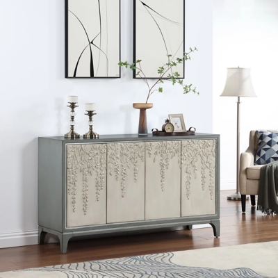 Click here for Linon Cragen 60 Accent Cabinet  Gray prices