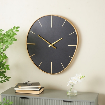 Click here for Bayberry Lane Wavy Wall Clock  Black prices