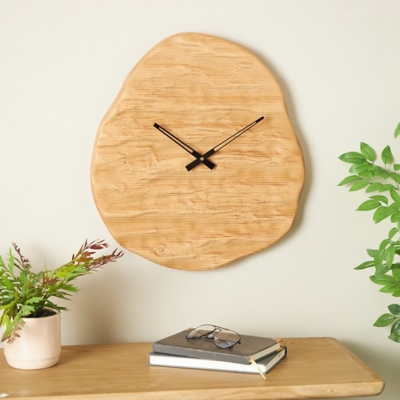 Click here for Bayberry Lane Wavy Decorative Wall Clock  Brown prices