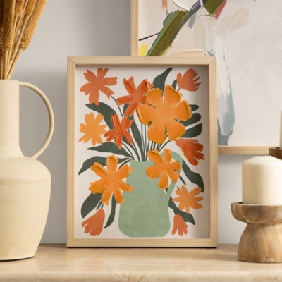 Click here for Bayberry Lane Floral Wall Art 14 x 11  Orange prices