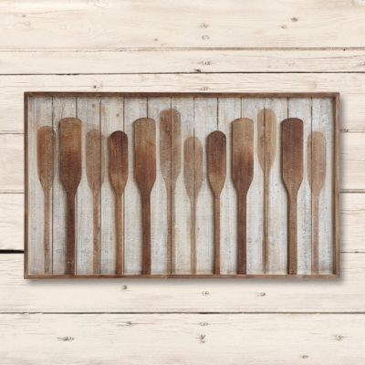 Click here for Storied Home Raised Paddles Wall Decor  Brown prices