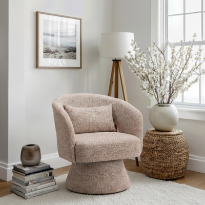Click here for Erika Home Liva Swivel Chair  Frosty Brown prices