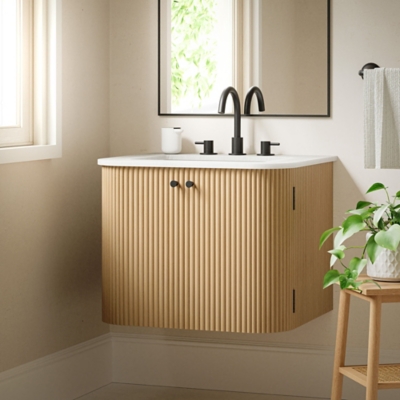 Modway Zia 24" Wall-Mount Bathroom Vanity Set | Ashley