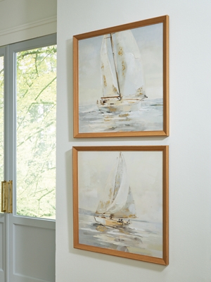Click here for Winbrook Wall Art Set (Set of 2)  Gray/Tan/Gold Fi... prices