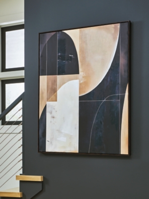 Click here for Ewanford Abstract Canvas Wall Art  Black/Brown/Tan prices