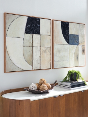 Click here for Bexlen Abstract Canvas Wall Art (Set of 2)  Tan/Ta... prices