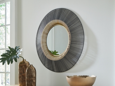 Click here for Dallmen Accent Mirror  Black/Gold Finish prices