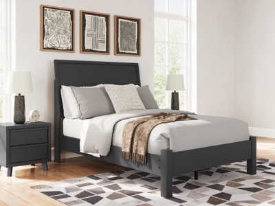 Click here for Danziar Panel Bed with Post Leg Footboard  Black prices