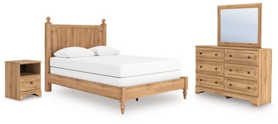 Click here for Galletyn Queen Panel Bed with Mirrored Dresser and... prices
