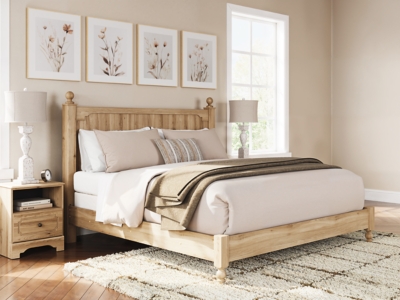 Click here for Galletyn King Panel Bed  Warm Brown prices