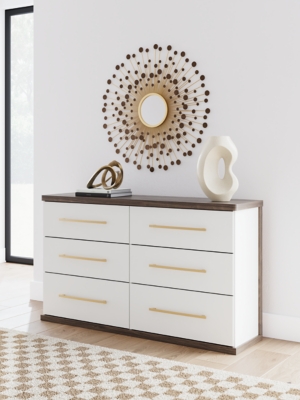 Click here for Mazilar Dresser  Brown/White prices