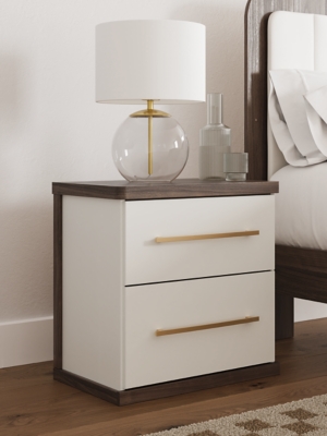 Click here for Mazilar Nightstand  Brown/White prices