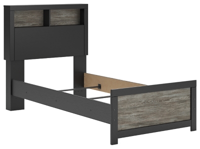 Click here for Jonnifer Twin Bookcase Bed  Black/Gray prices