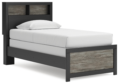 Click here for Jonnifer Twin Bookcase Bed  Black/Gray prices