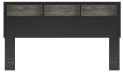 Click here for Jonnifer King Bookcase Headboard  Black/Gray prices