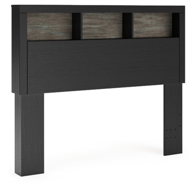 Click here for Jonnifer Full Bookcase Headboard  Black/Gray prices