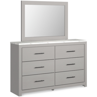 Click here for Cottonburg 6 Drawer Dresser and Mirror  Light Gray... prices