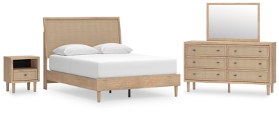 Click here for Cielden Queen Panel Bed with Mirrored Dresser and... prices