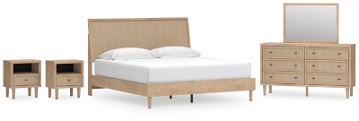 Click here for Cielden King Panel Bed with Mirrored Dresser and 2... prices