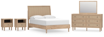 Click here for Cielden Full Panel Bed with Mirrored Dresser and 2... prices