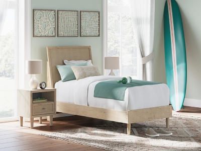Click here for Cielden Twin Panel Bed  Two-tone prices
