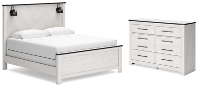 Schoenberg King Panel Bed with Dresser | Ashley